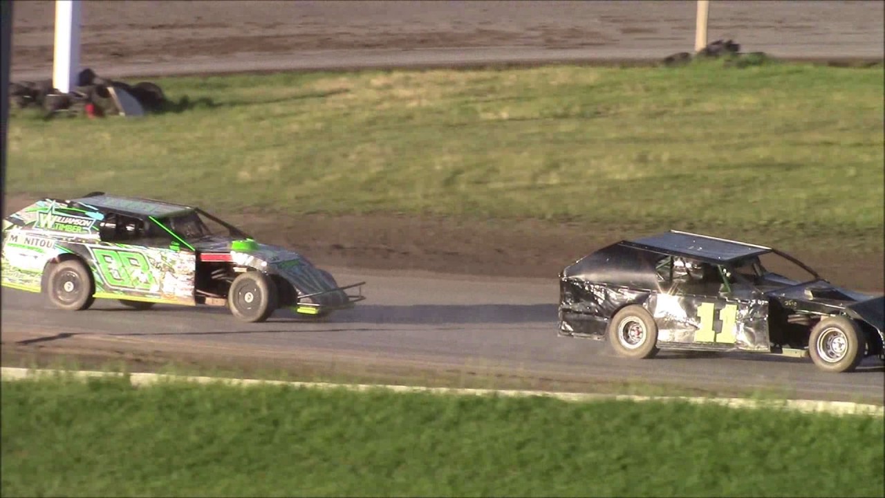 WISSOTA Midwest Modifieds Heat #2 Emo Speedway June 10, 2017 - YouTube