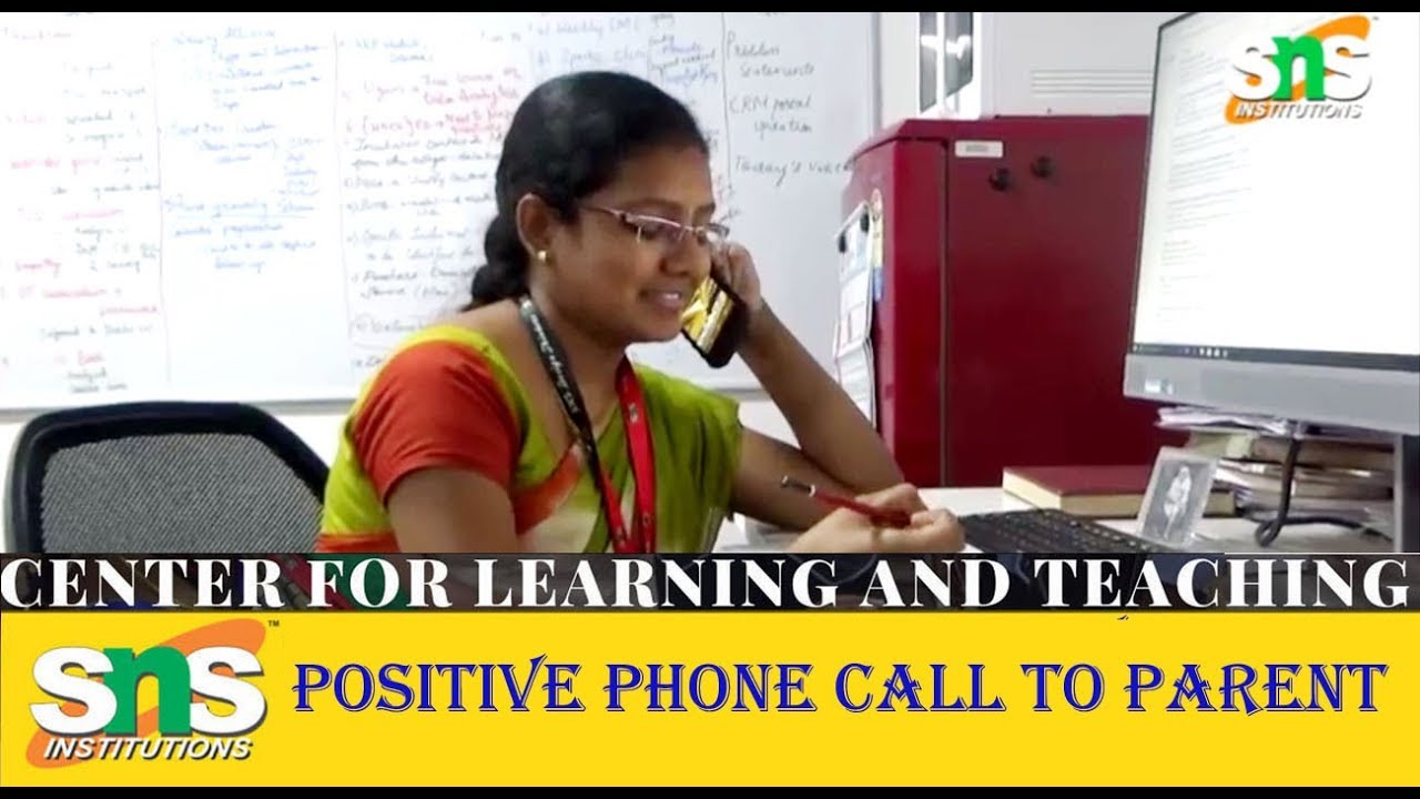 SNS INSTITUTIONS: Positive Phone Call to Parent - YouTube