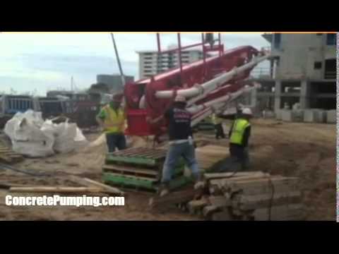 High Rise Concrete Pump Boom - YouTube