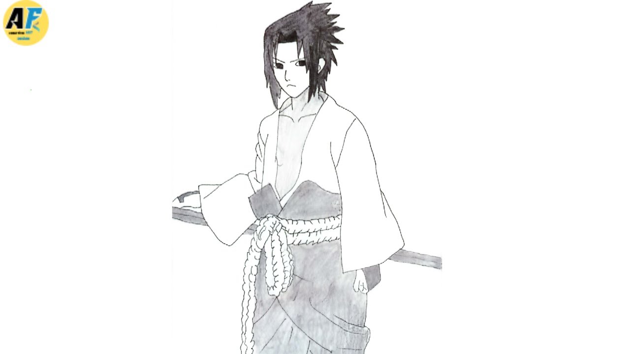 How to draw Sasuke | Sasuke Uchiha step by step | easy Drawing tutorial ...