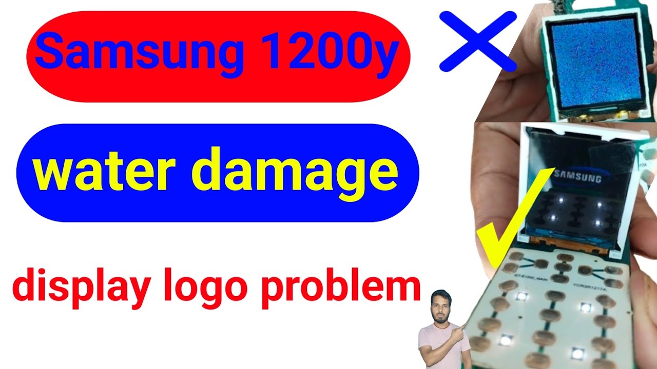 Samsung 1200y water damage white LCD - YouTube