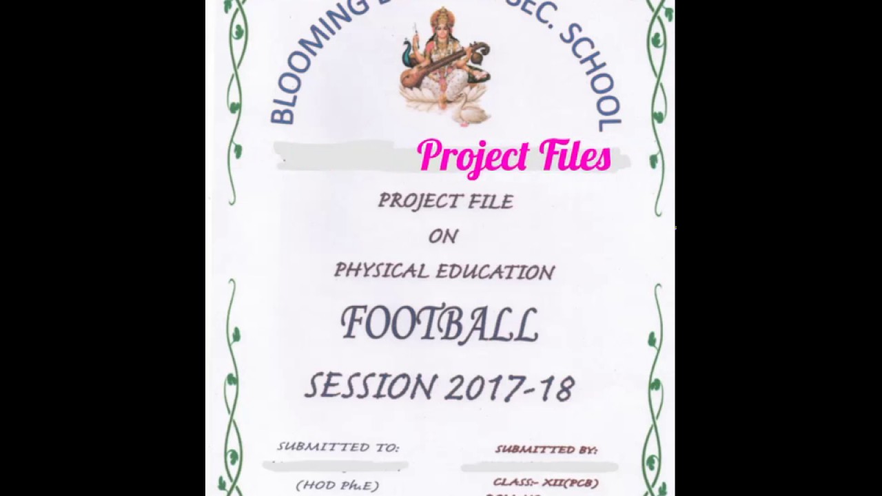 School Project file on " Football " - YouTube