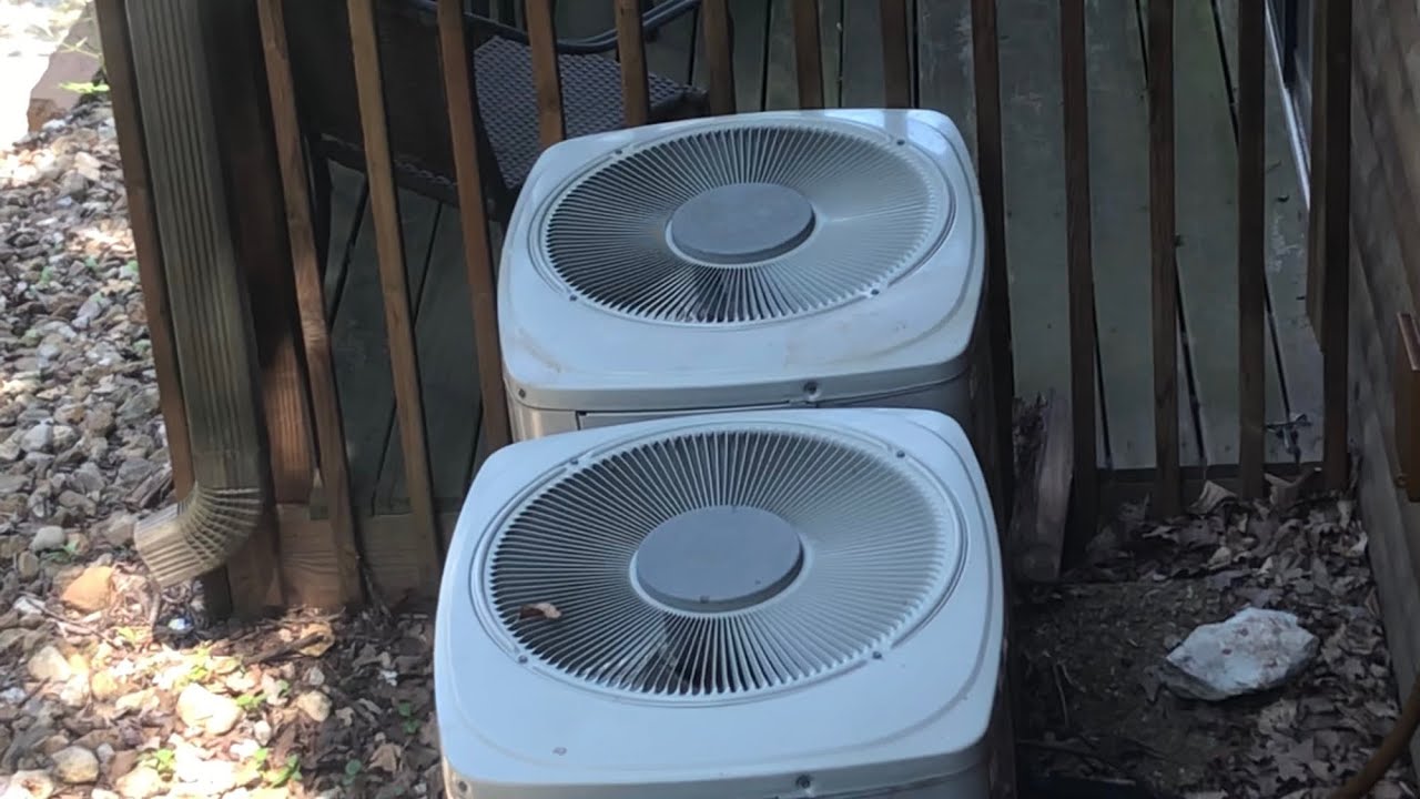 2007 2 ton Trane XB13 air conditioner starting up - YouTube