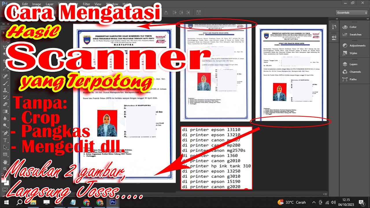 Cara Mengatasi Hasil Scanner yang Terpotong atau Terputus di Printer ...