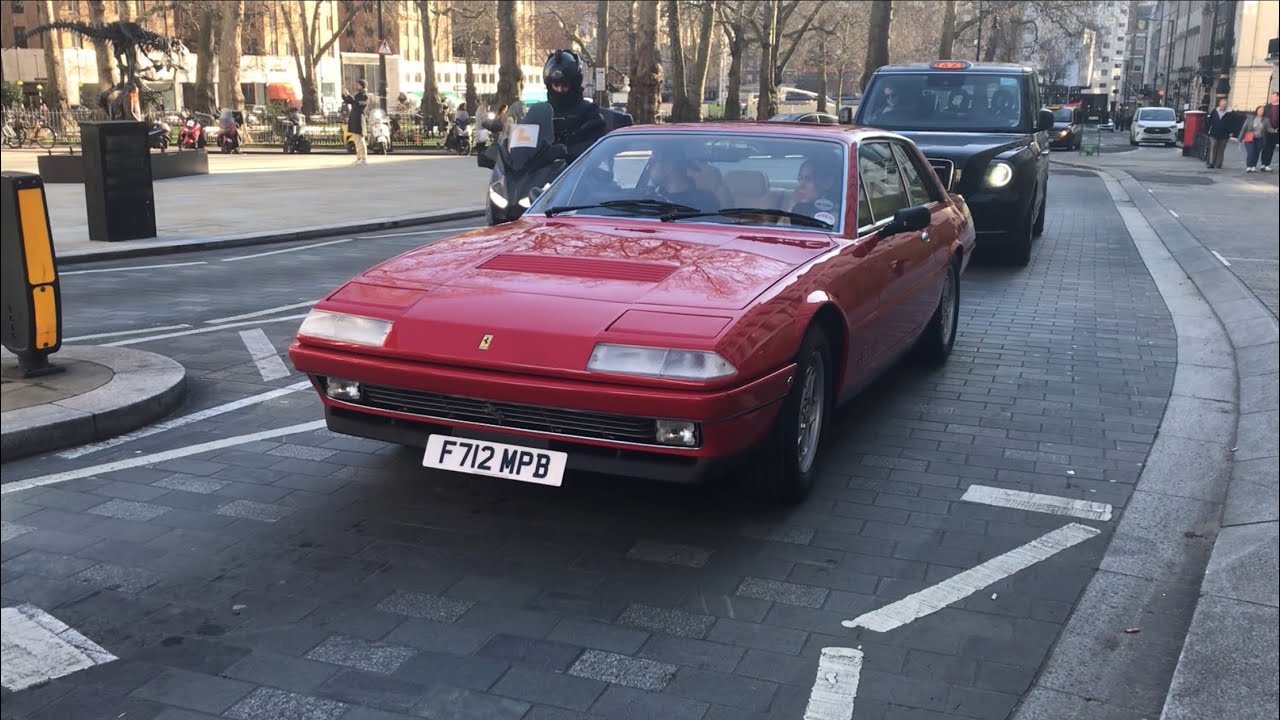 Ferrari 412 Classic Luxury Sportscar In Red Spotted In The Affluent ...
