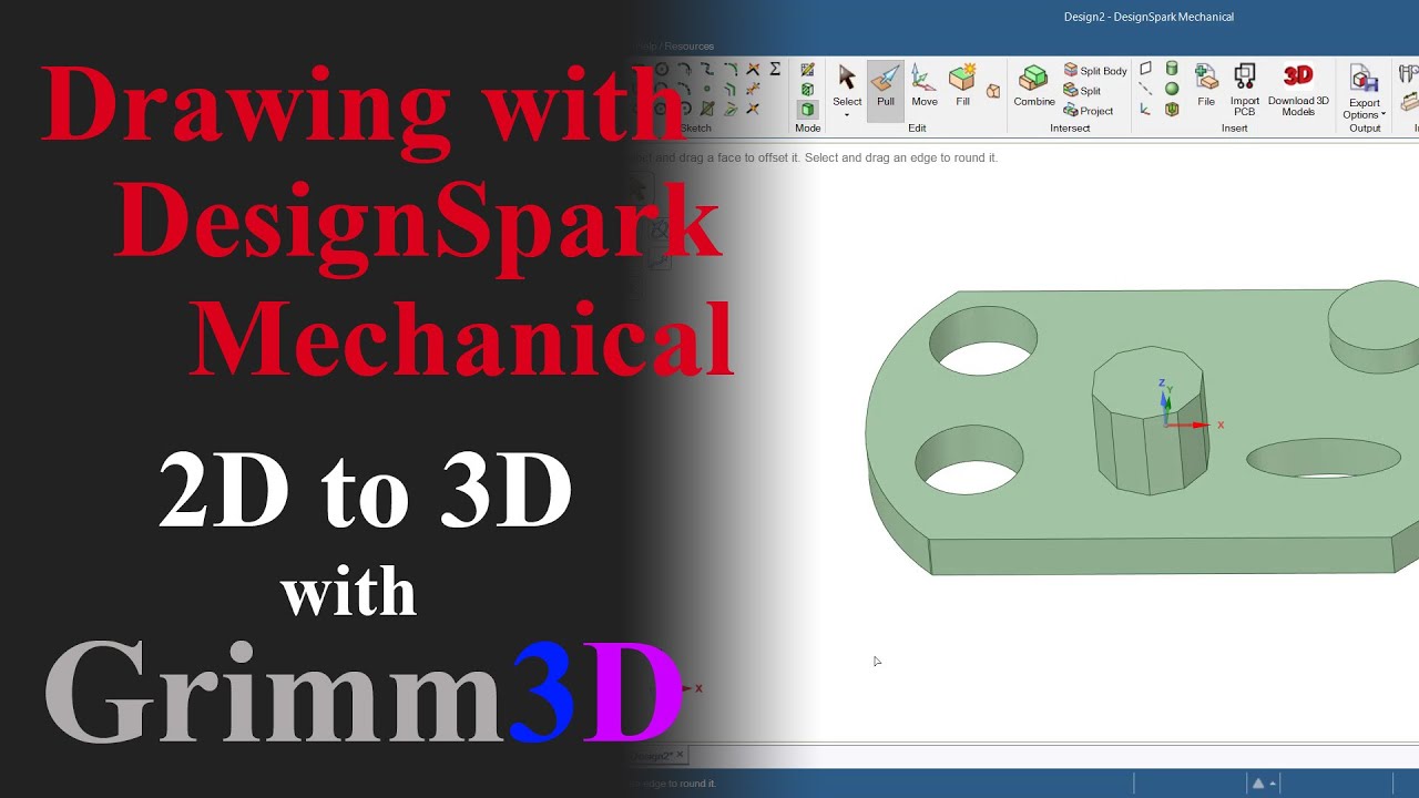 Sketch Tools 2D/3D in DesignSpark Mechanical - YouTube