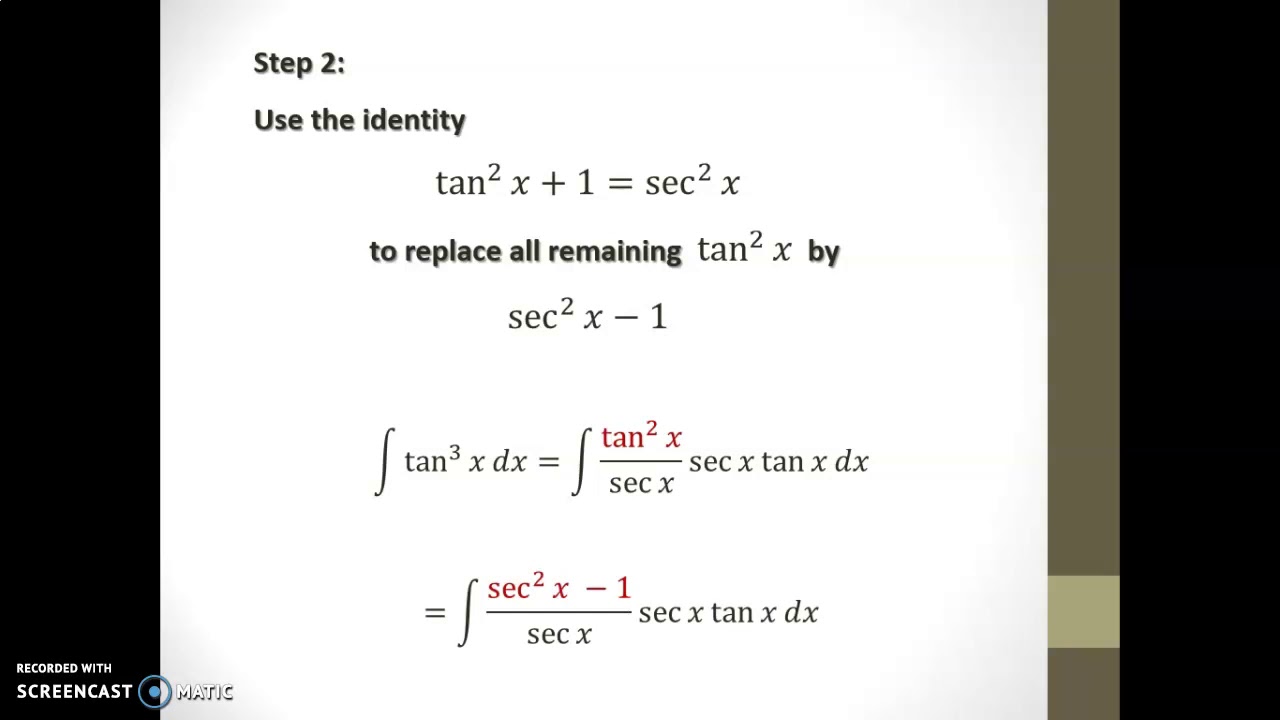 Odd powers of tangent - YouTube