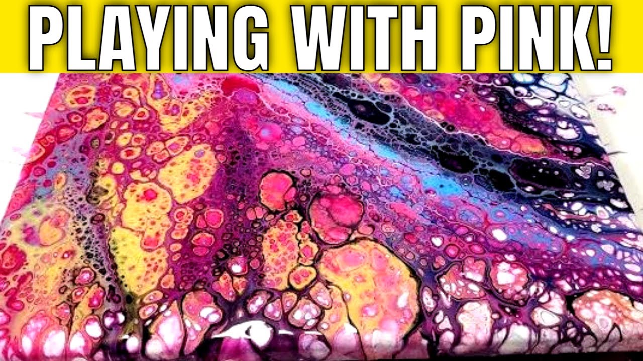 Acrylic Pour Painting - PINK Acrylic Pour - YouTube