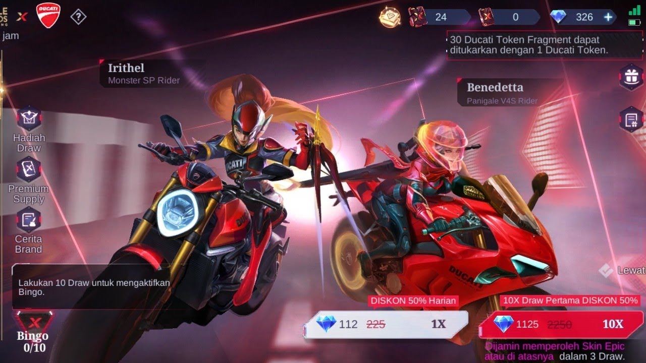 PHASE 2 DRAW DUCATI X MOBILE LEGENDS PANEN ITEM AMPAS - YouTube