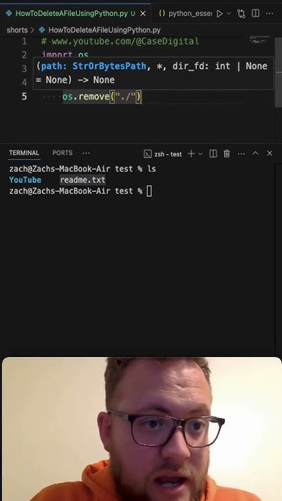 How To Delete A File Using Python - YouTube