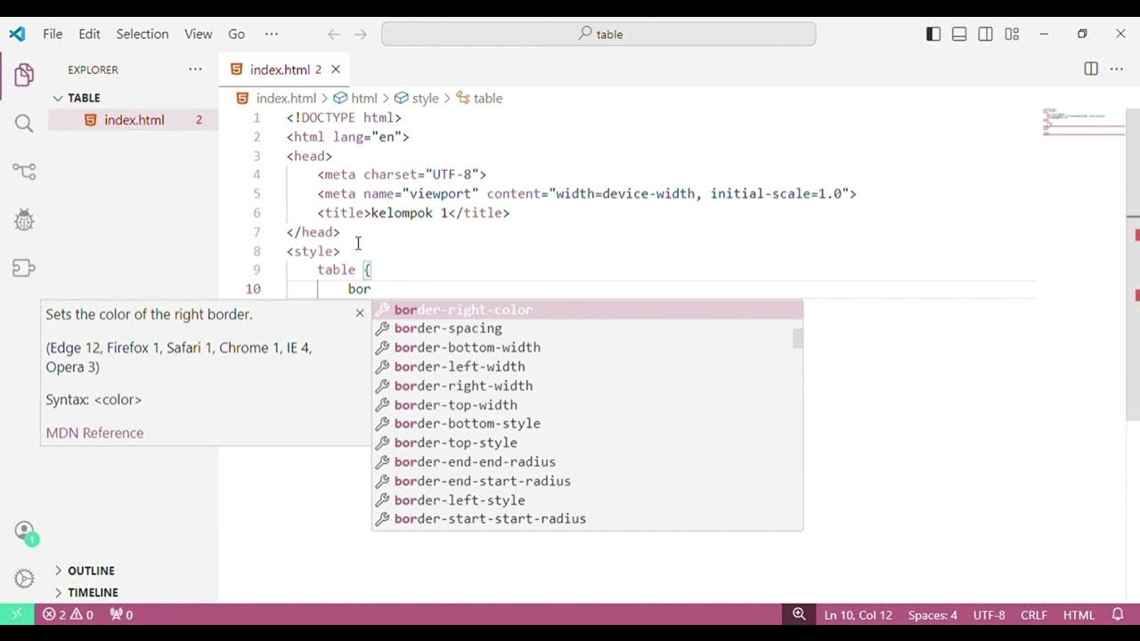 CREATE TABLES USING HTML CODING - YouTube