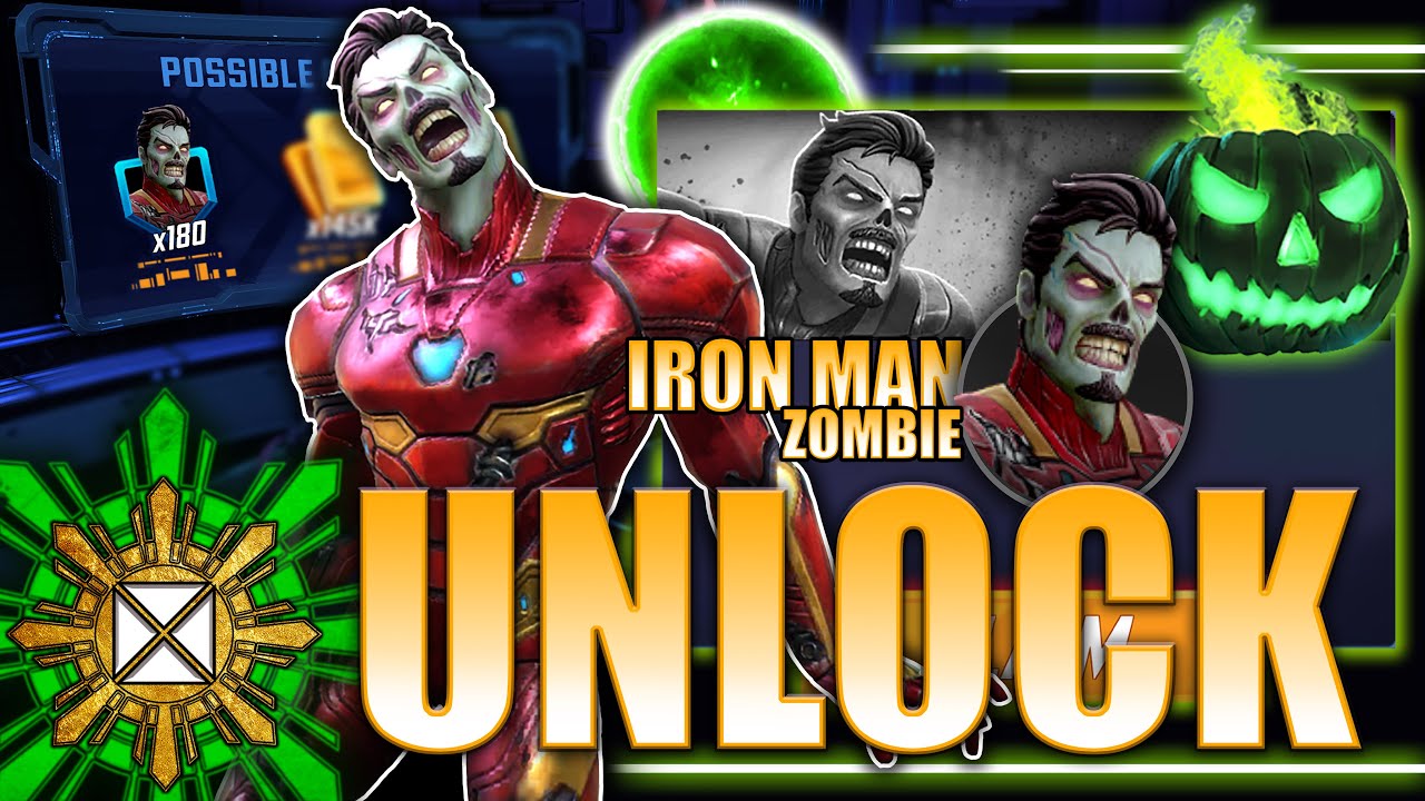 Iron Man Zombie Unlock & Build [Marvel Strike Force] Undying - MSF ...
