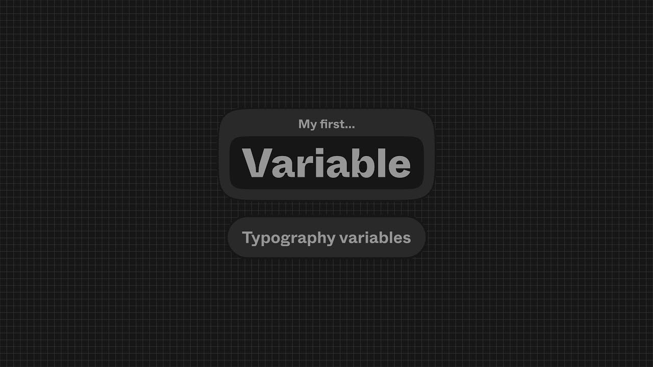 My First Variable: Typography variables | Figma - YouTube
