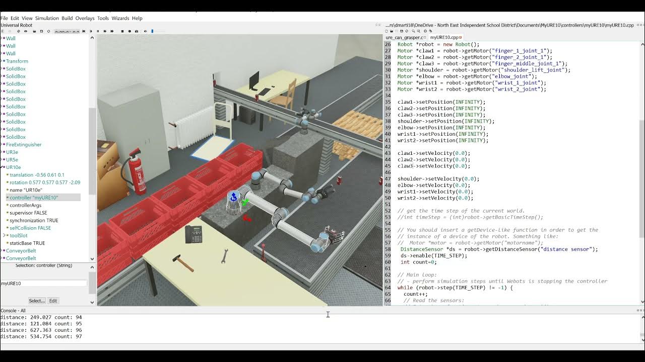 Universal Robots with Webots (Part 2) - YouTube