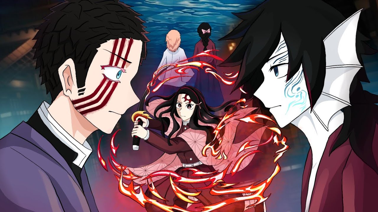 Nezuko and Akaza VS Giyu [Infinity Castle] •Demon Slayer Swap.AU• [GL2 ...