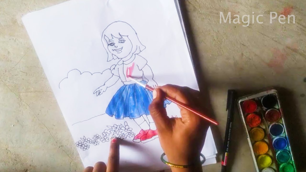 How to Draw a Girl | Girl Drawing | Magic Pen - YouTube