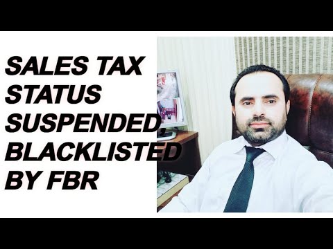 Suspended/Blacklisted Sales Tax Status by FBR..