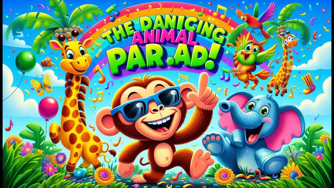 The Dancing Animal Parade | Fun & Catchy Kids' Rhyming Song | Nursery ...