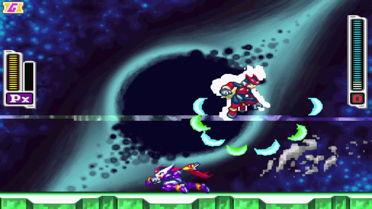 Megaman ZX: Model P Vs Omega HARD MODE (Single attack challenge) - YouTube