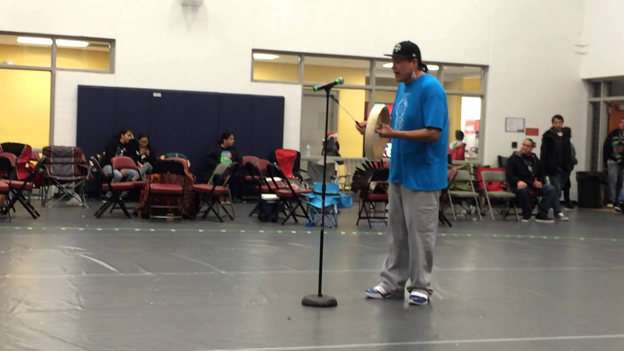 Jason Kingbird round 2 hand drum contest Flandreau winter powwow 2014 ...