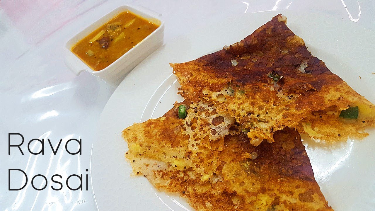 Rava Dosai / Simple Restaurant Style Rava Dosa - YouTube