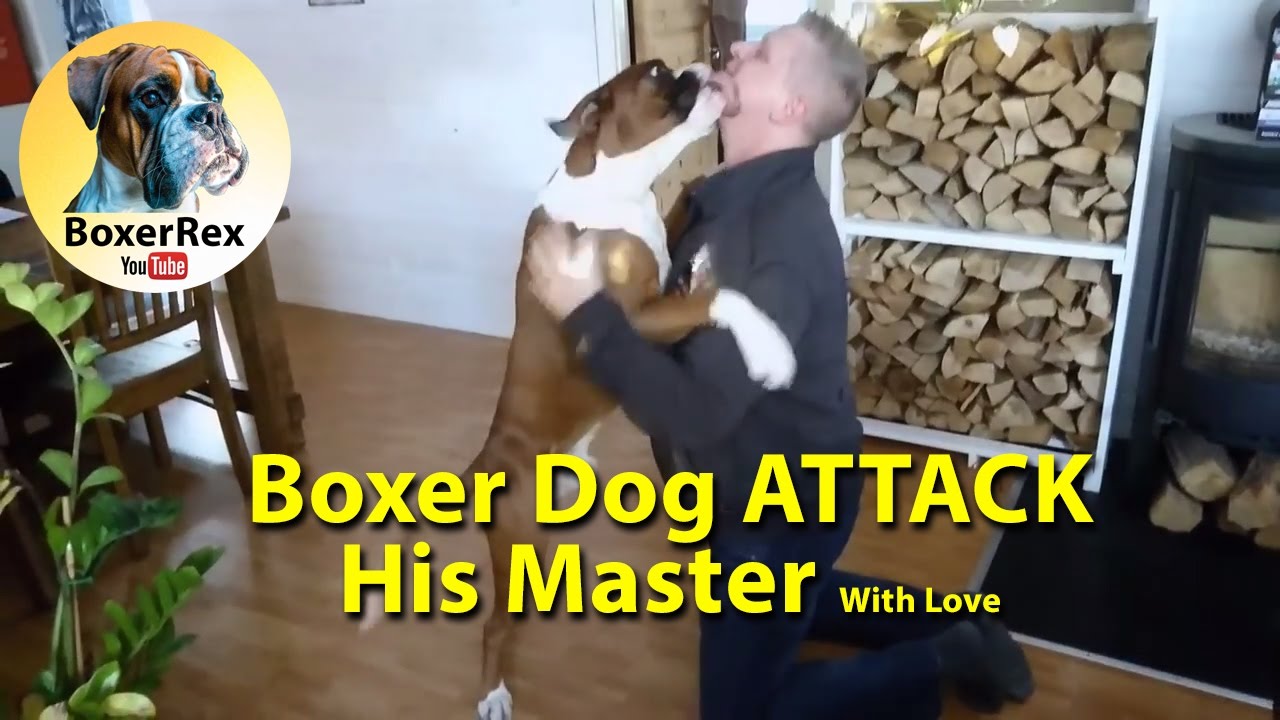 OMG Boxer Dog Attacking His Master Coming Home 😍 - YouTube