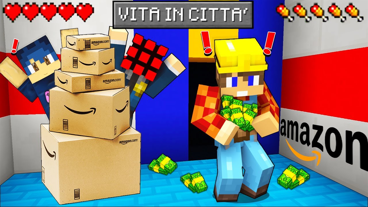 NON POSSO PIU COMPRARE AMAZON!! - VITA IN CITTA - Minecraft ITA - YouTube