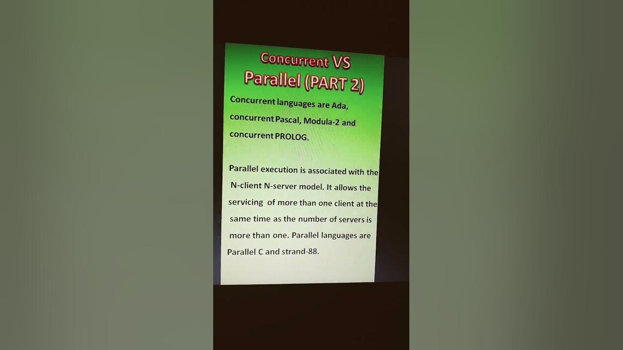 What Is The Difference Between Concurrent And Parallel Execution Mcse
