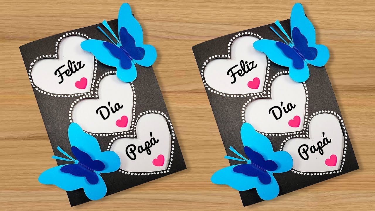 🌼 Hermosa tarjeta para el día de la padre🦋 Father's Day Card Handmade ...