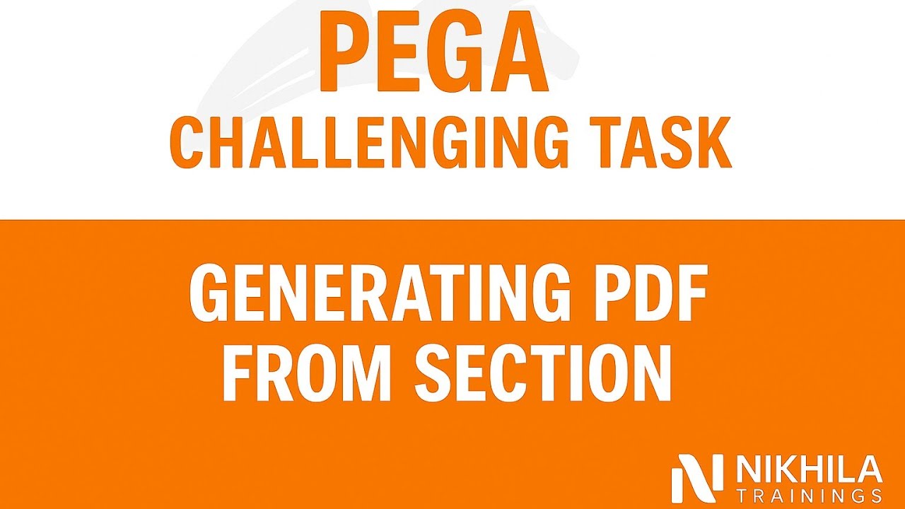 Challenging Real time Pega tasks| Generate PDF based on multiple ...