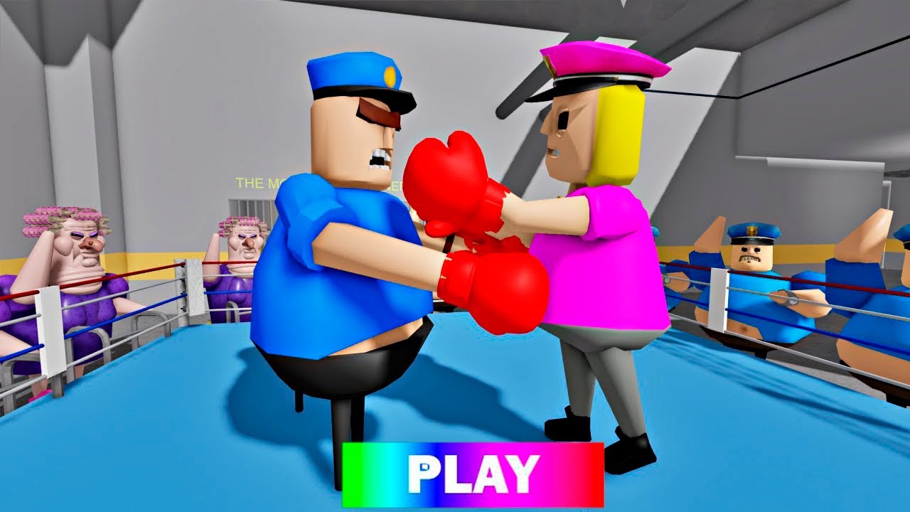 BOXER POLICE GIRL vs BOXER BARRY'S PRISON RUN! NEW GAME ROBLOX OBBY # ...