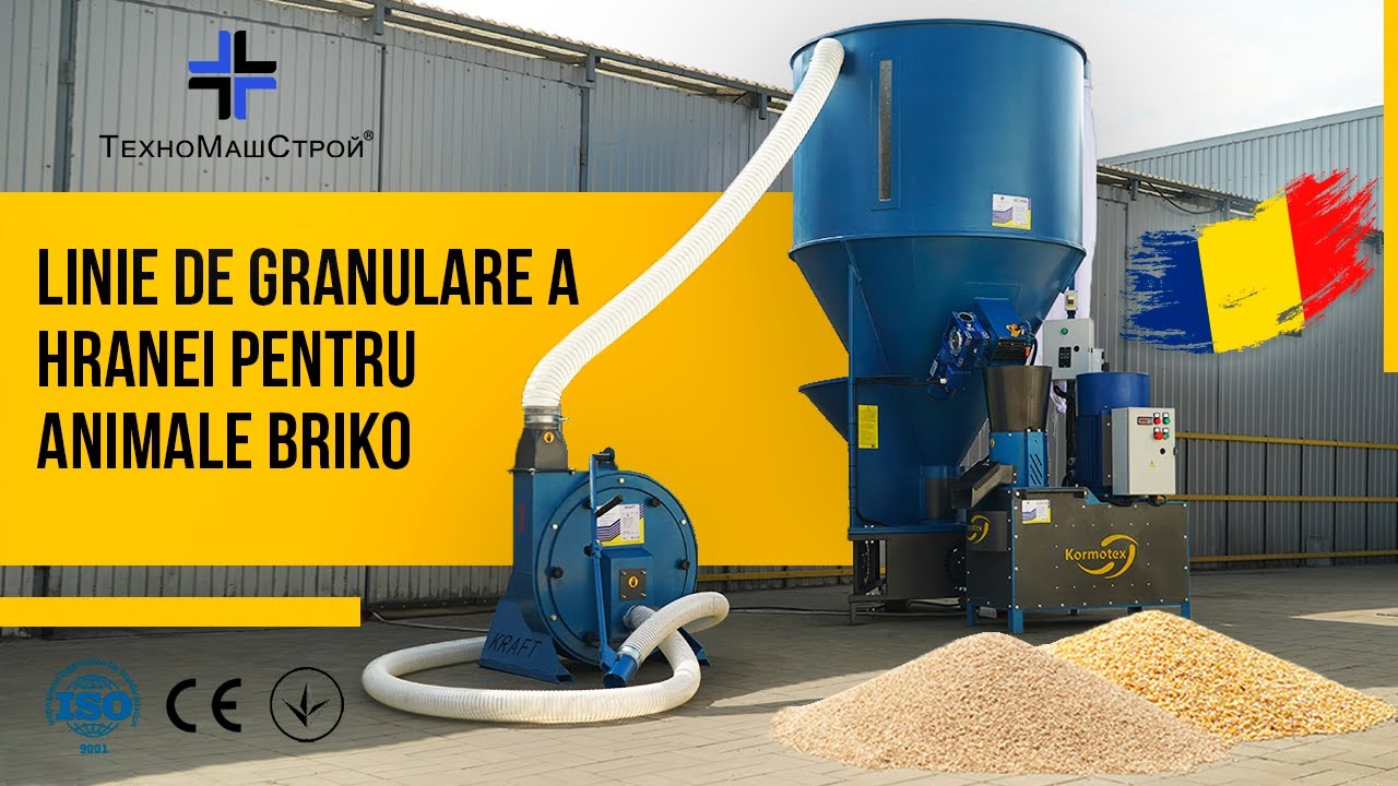 Linie complexă pentru producția de furaje mixte BRIKO. Ciclul complet ...