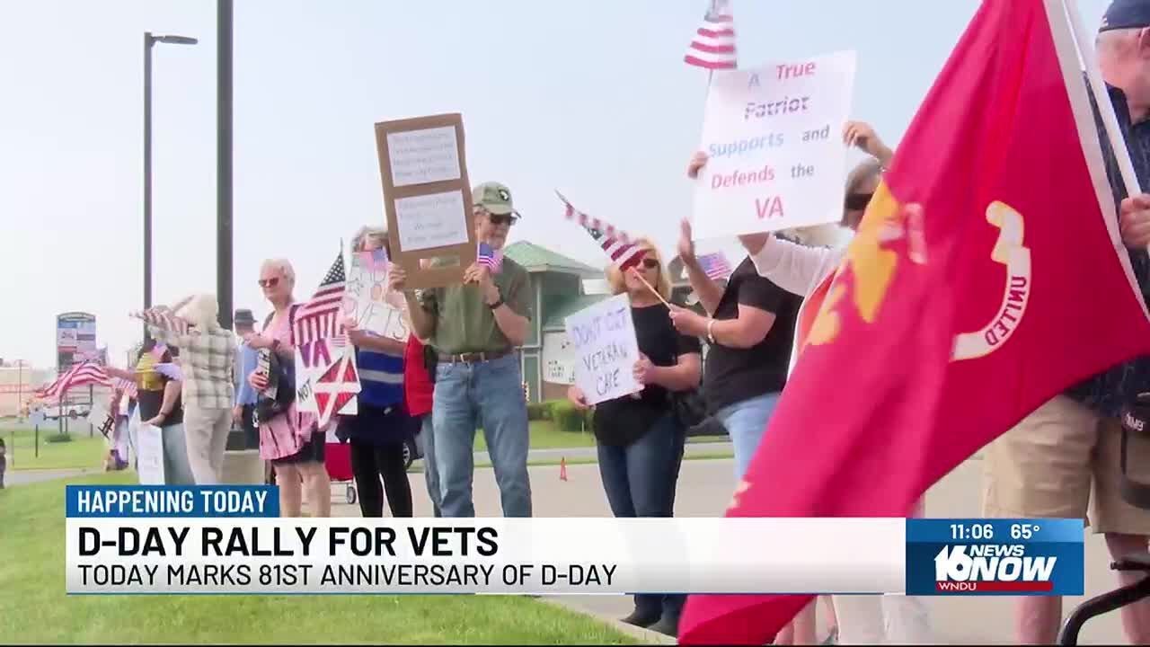 Veterans, allies protest pending VA cuts at D-Day rally in Benton ...
