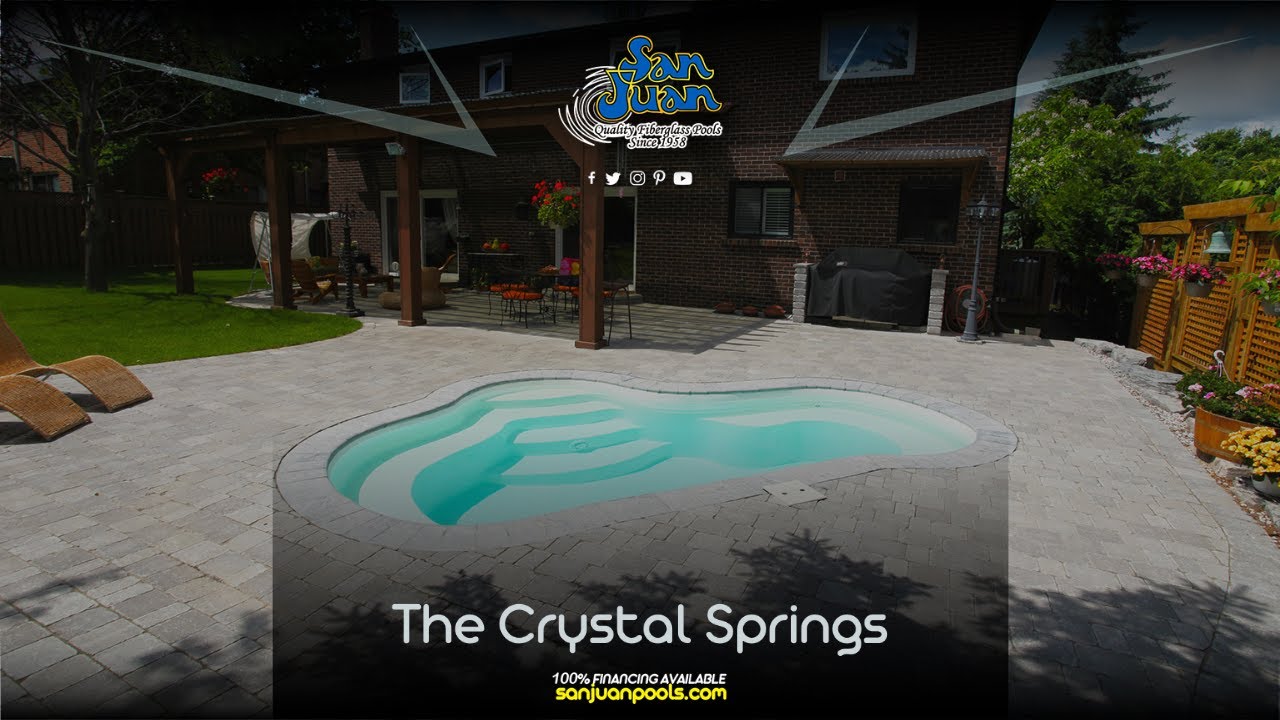 The Crystal Springs – Fiberglass Pool & Spa Hybrid Model - YouTube