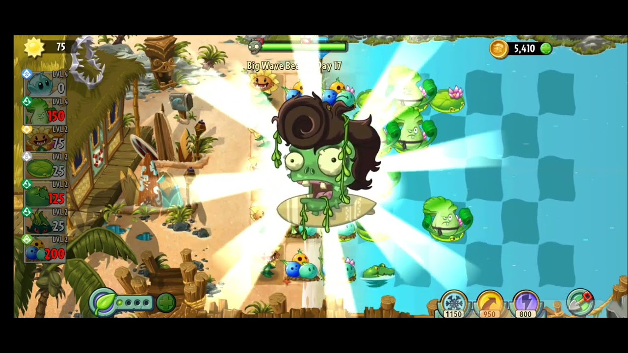 Plants vs Zombies 2 stage 10 level 17-18 - YouTube