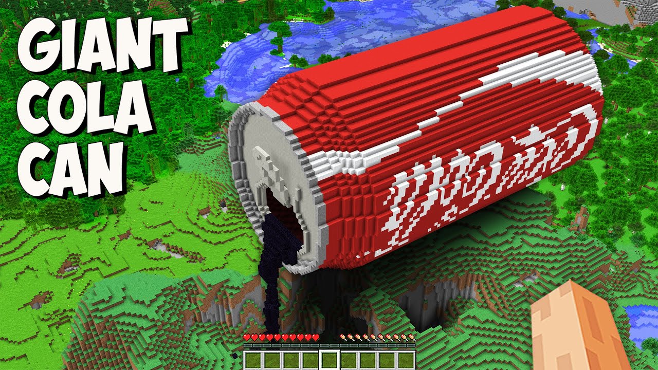 This is THE BIGGEST COLA CAN in Minecraft! I found THE BIGGEST COKE ...