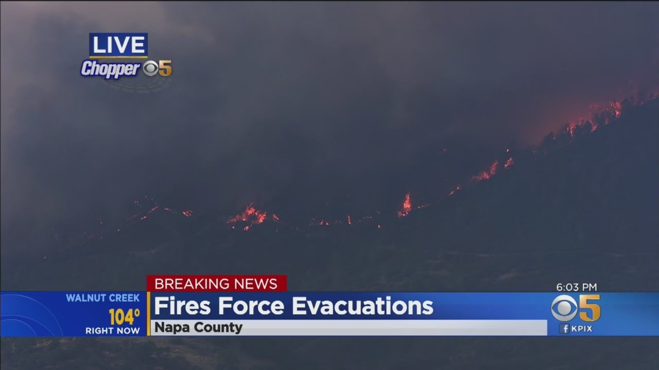 LNU Lightning Complex Fires: Evacuations In Napa, Sonoma Counties - YouTube