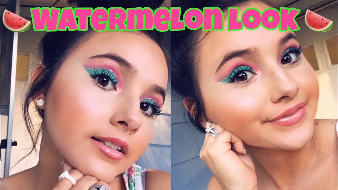 💚🍉Watermelon makeup look 🍉 💚 - YouTube