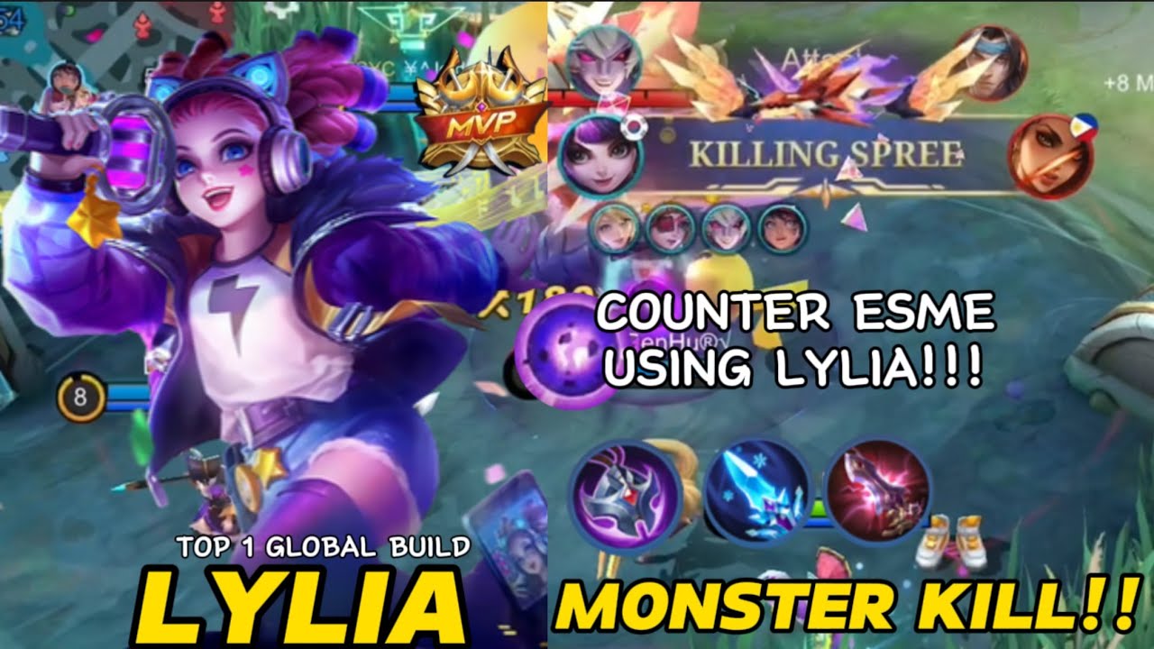 TRY THIS BUILD TO COUNTER ENEMY ESME USING LYLIA!! | TOP GLOBAL BUILD ...