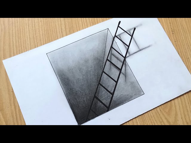 How To Draw 3d Ladder Optical Illusion Quot3d Ladder