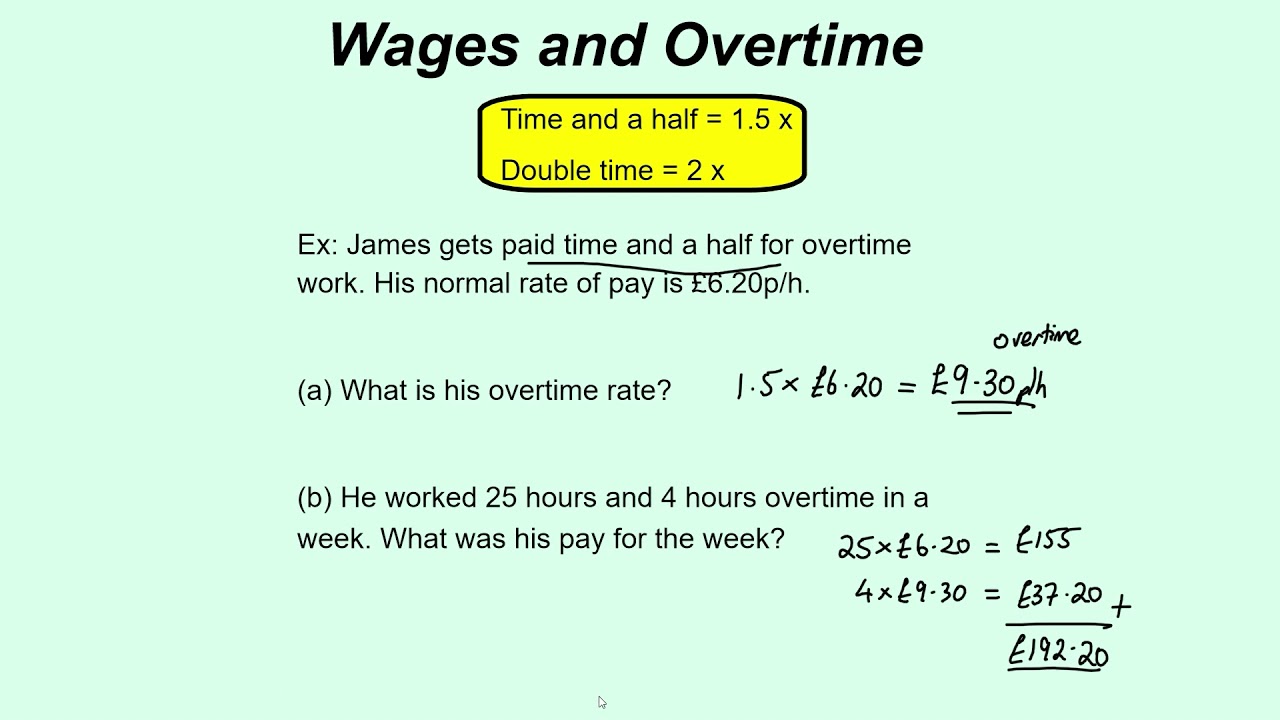 Wages - Overtime and Commission - YouTube