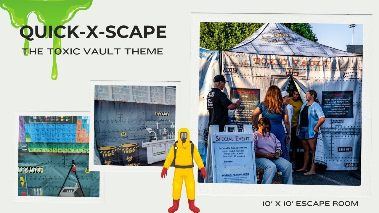 🚨Quick-X-Scape: Toxic Vault☣️🧪 10x10 Pop-Up Escape Room | Portable ...