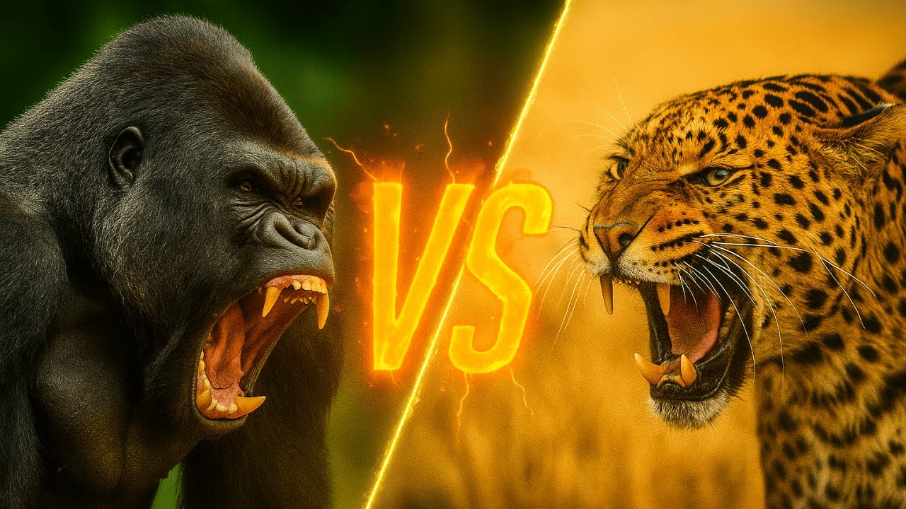 Silverback Gorilla VS Leopard | Who Would Win? - YouTube