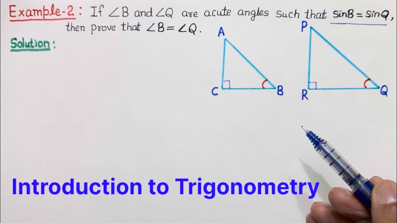 Class 10 Introduction to Trigonometry Example 2 Chapter 8 Maths NCERT ...