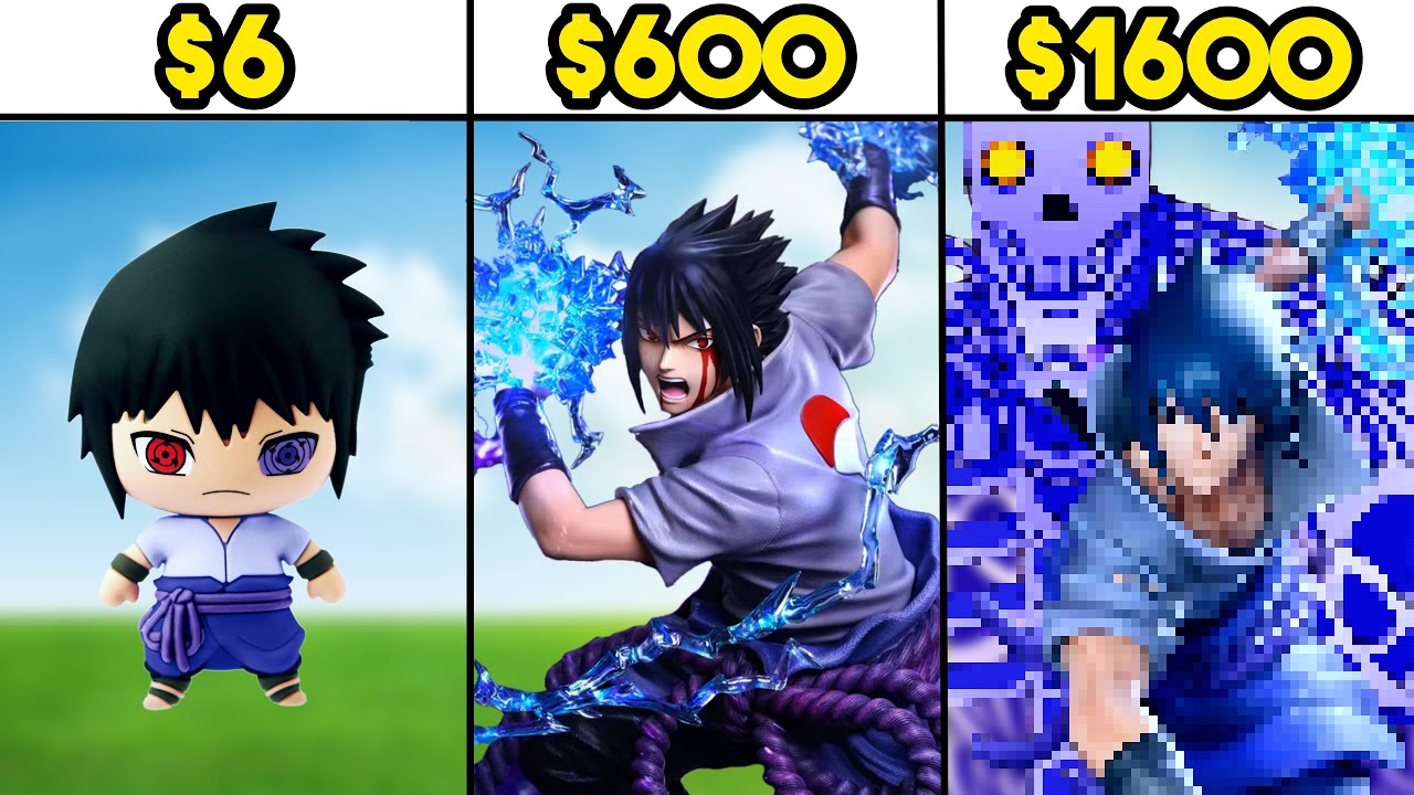 $6 VS $600 VS $1600 for Sasuke Uchiha | Cheap VS Expensive | Naruto ...