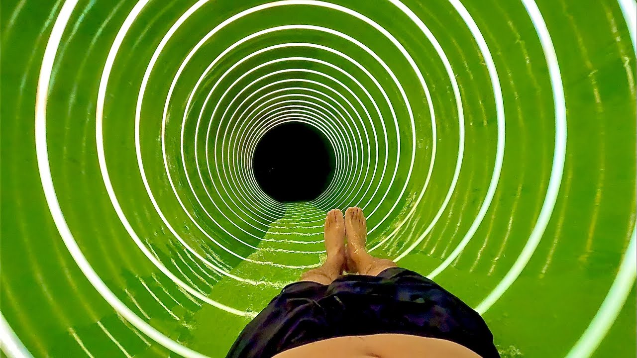 Green Anaconda Water Slide at Kombibad Prohlis in Germany - YouTube