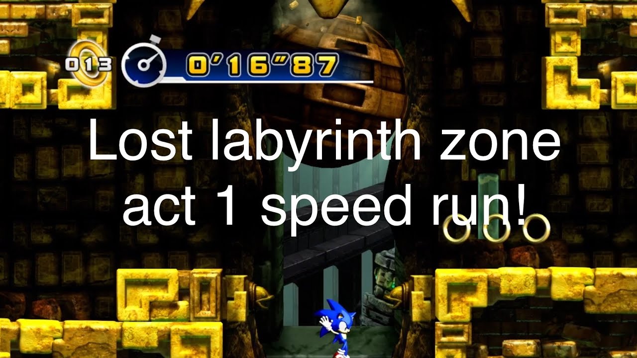 Lost labyrinth zone act 1 speed run (1’25”74) - Sonic 4 episode 1 - YouTube