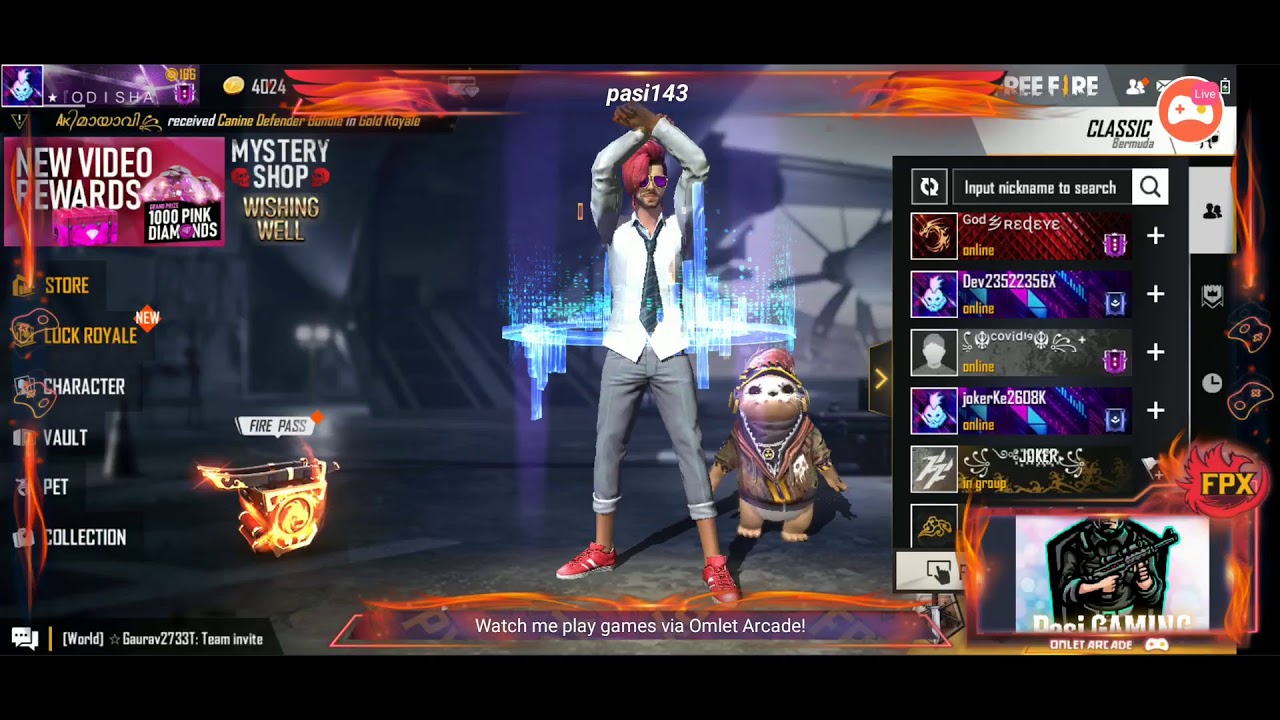 Watch me stream Free Fire on Omlet Arcade! - YouTube