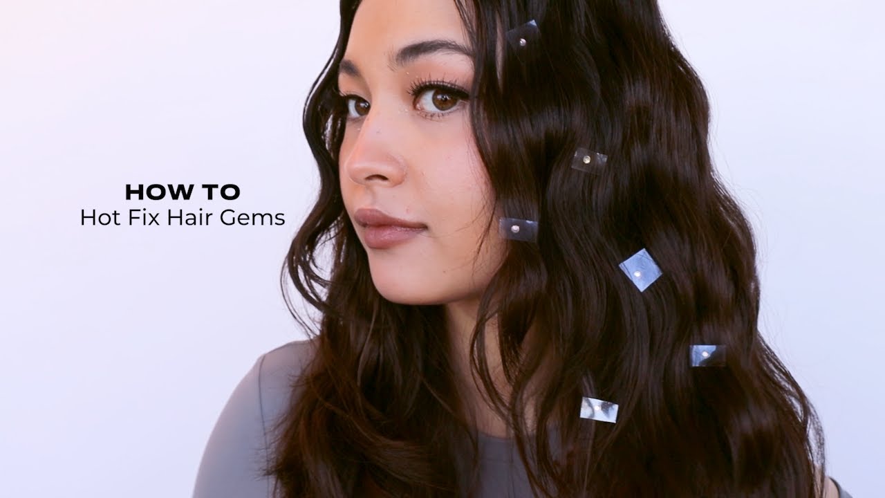 How to Apply Hair Gems | INH Hair Hot Fix Hair Gems Tutorial - YouTube