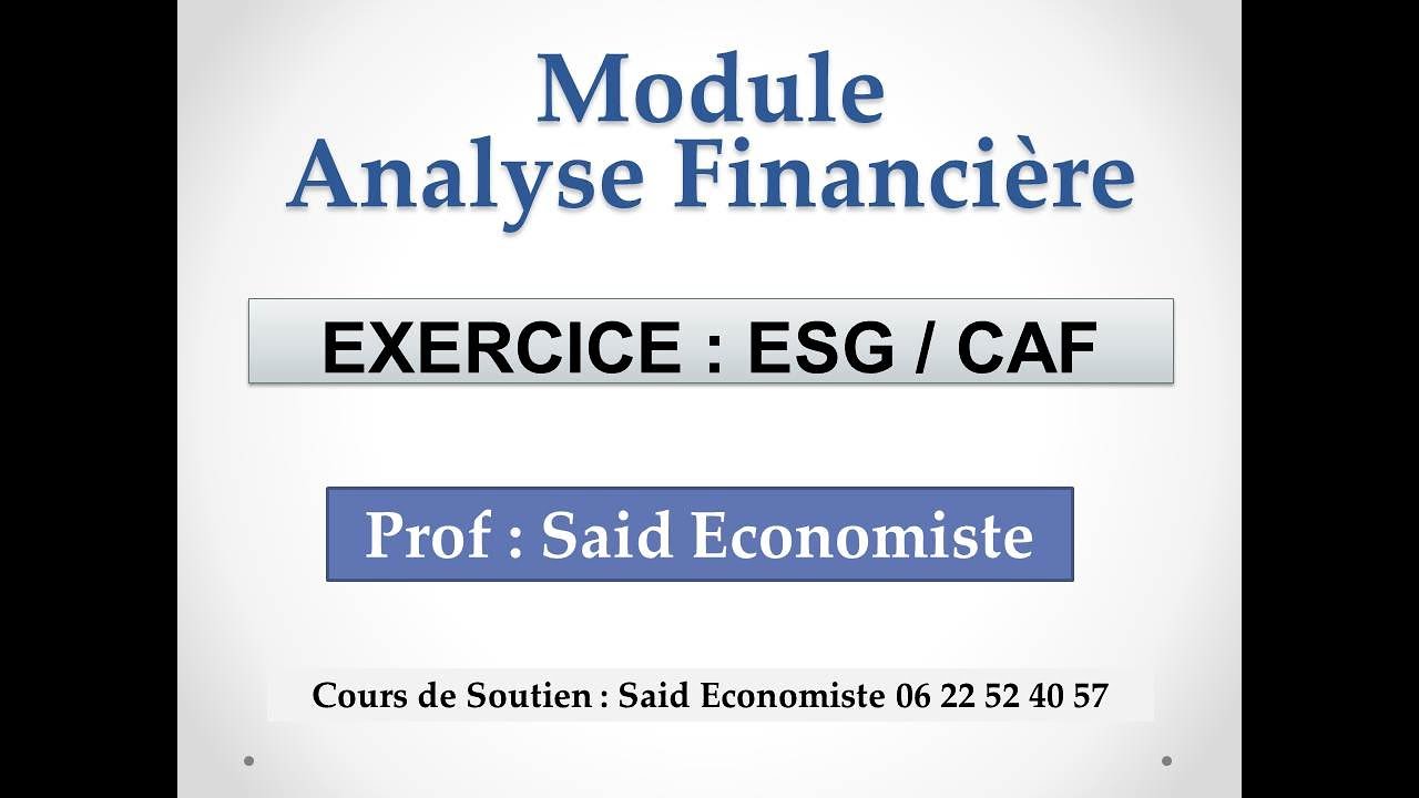 Exercice : ESG / CAF - YouTube